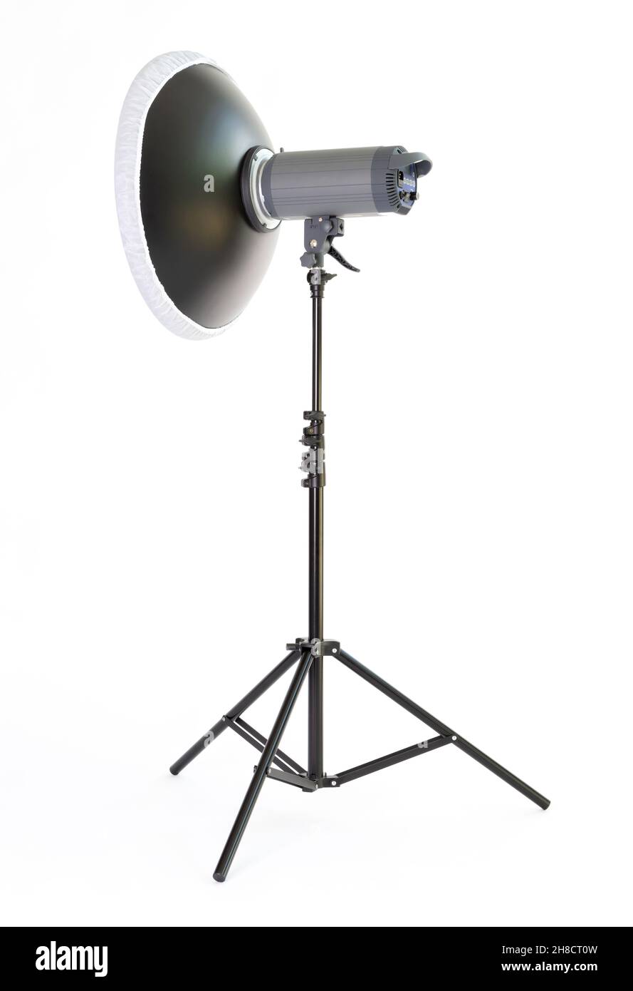Studio light on stand isolated on white background Stock Photo - Alamy