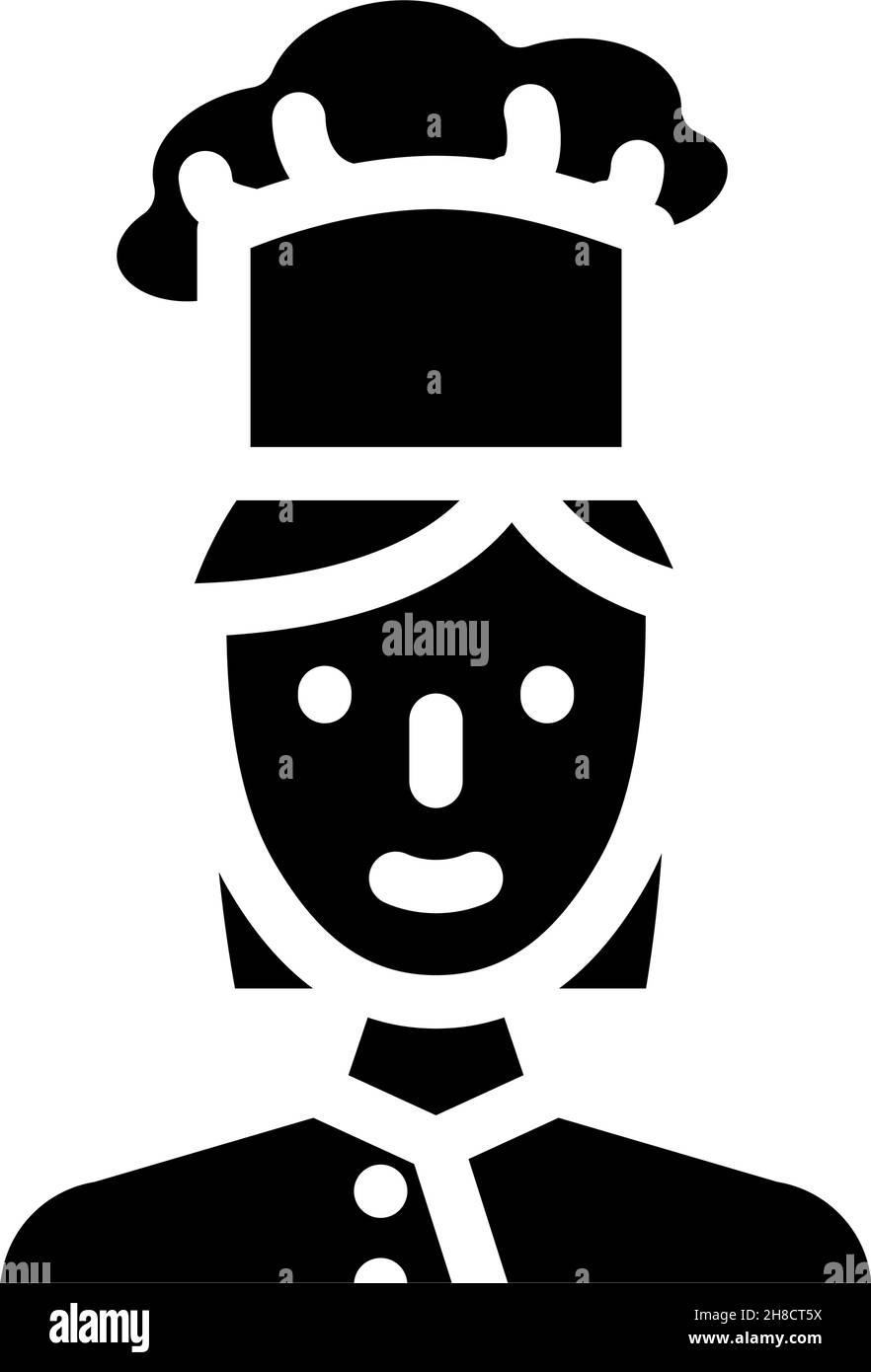 cook chef woman glyph icon vector illustration Stock Vector Image & Art ...