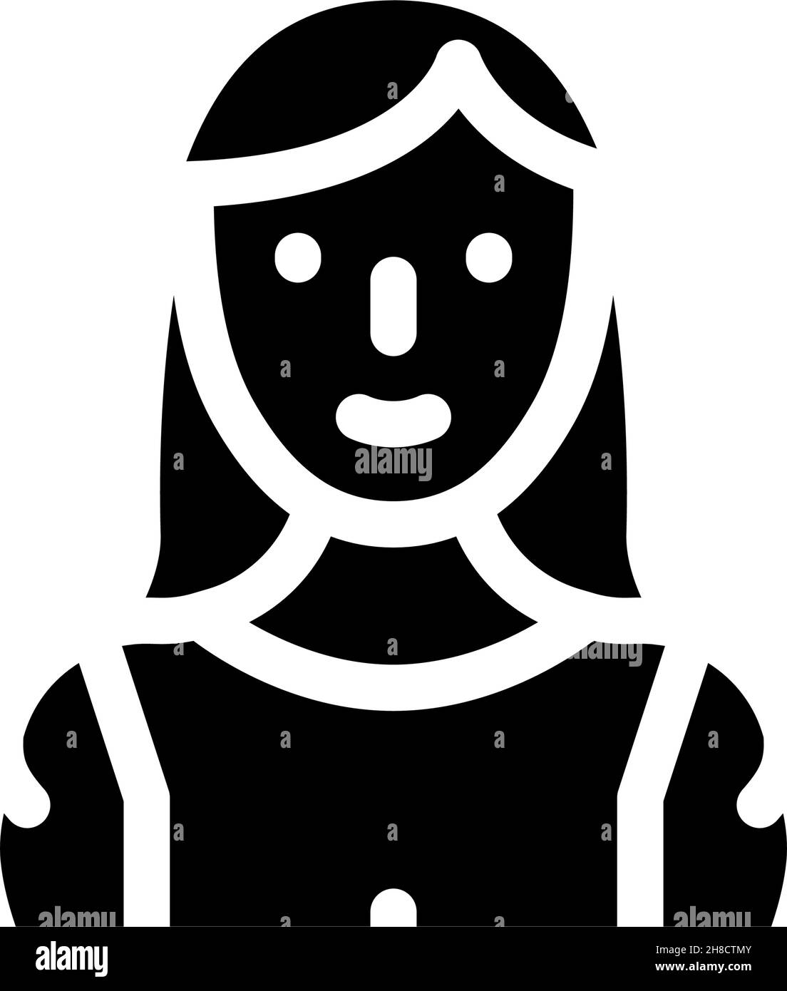 strong woman glyph icon vector illustration Stock Vector Image & Art ...