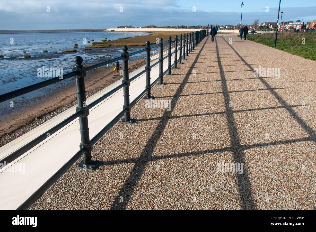 Around the UK - Shadows on the Promenade at Lytham Stock Photo - Alamy
