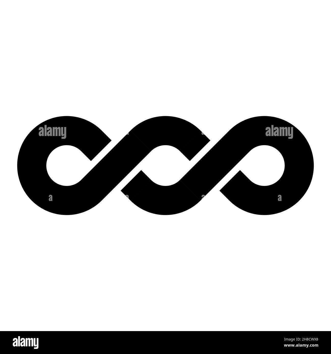 Black double infinity vector symbol Stock Vector Image & Art - Alamy