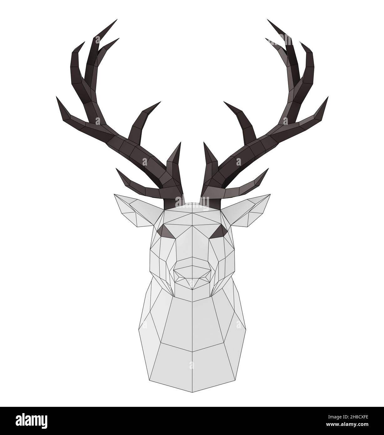 Low poly triangle christmas Cut Out Stock Images & Pictures - Alamy