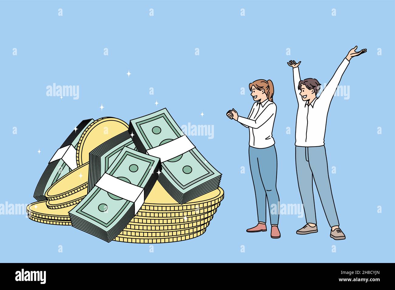 Satisfied win Stock Vector Images - Alamy