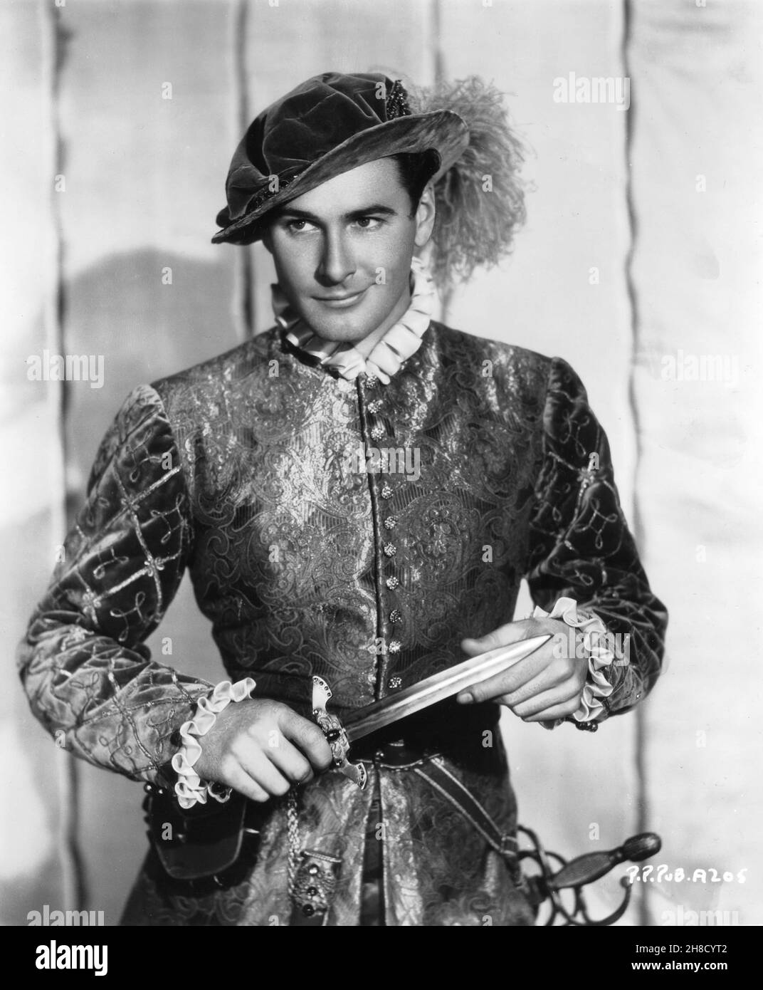 ERROL FLYNN Portrait as Miles Hendon in THE PRINCE AND THE PAUPER 1937 ...