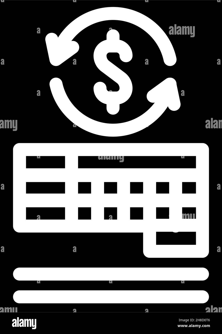 investment business glyph icon vector illustration Stock Vector Image ...