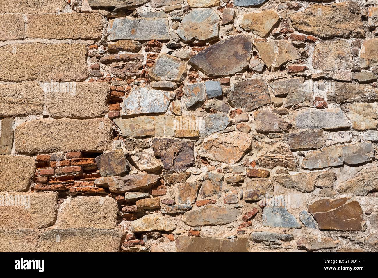 Architecture textures, detailed wall masonry schist and granite mix ...