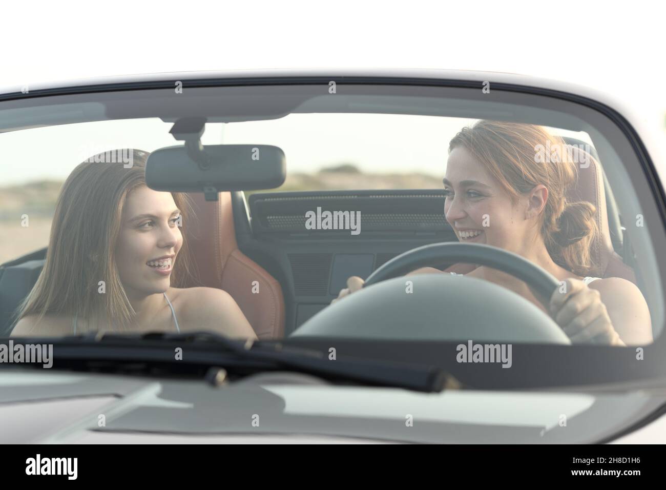 Two people talking car hi-res stock photography and images - Alamy