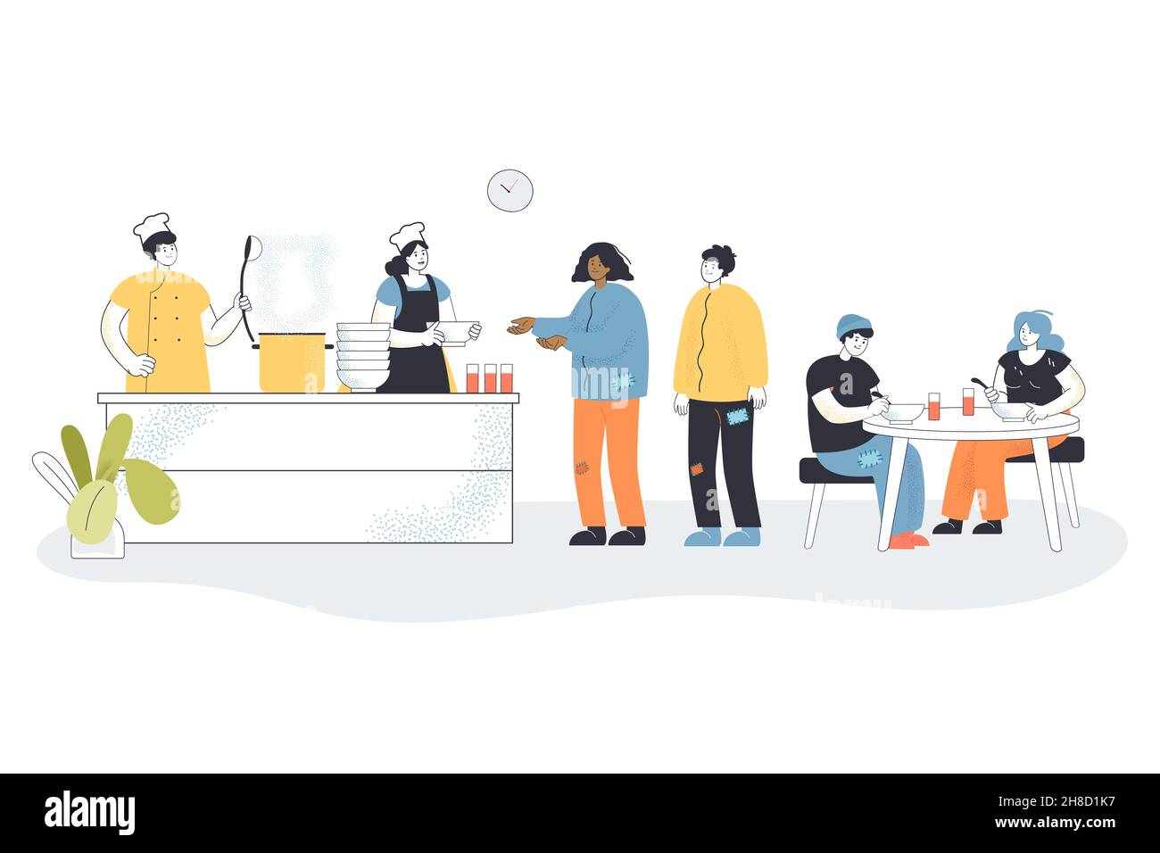 Homeless Food Cartoon Stock Vector Images - Alamy