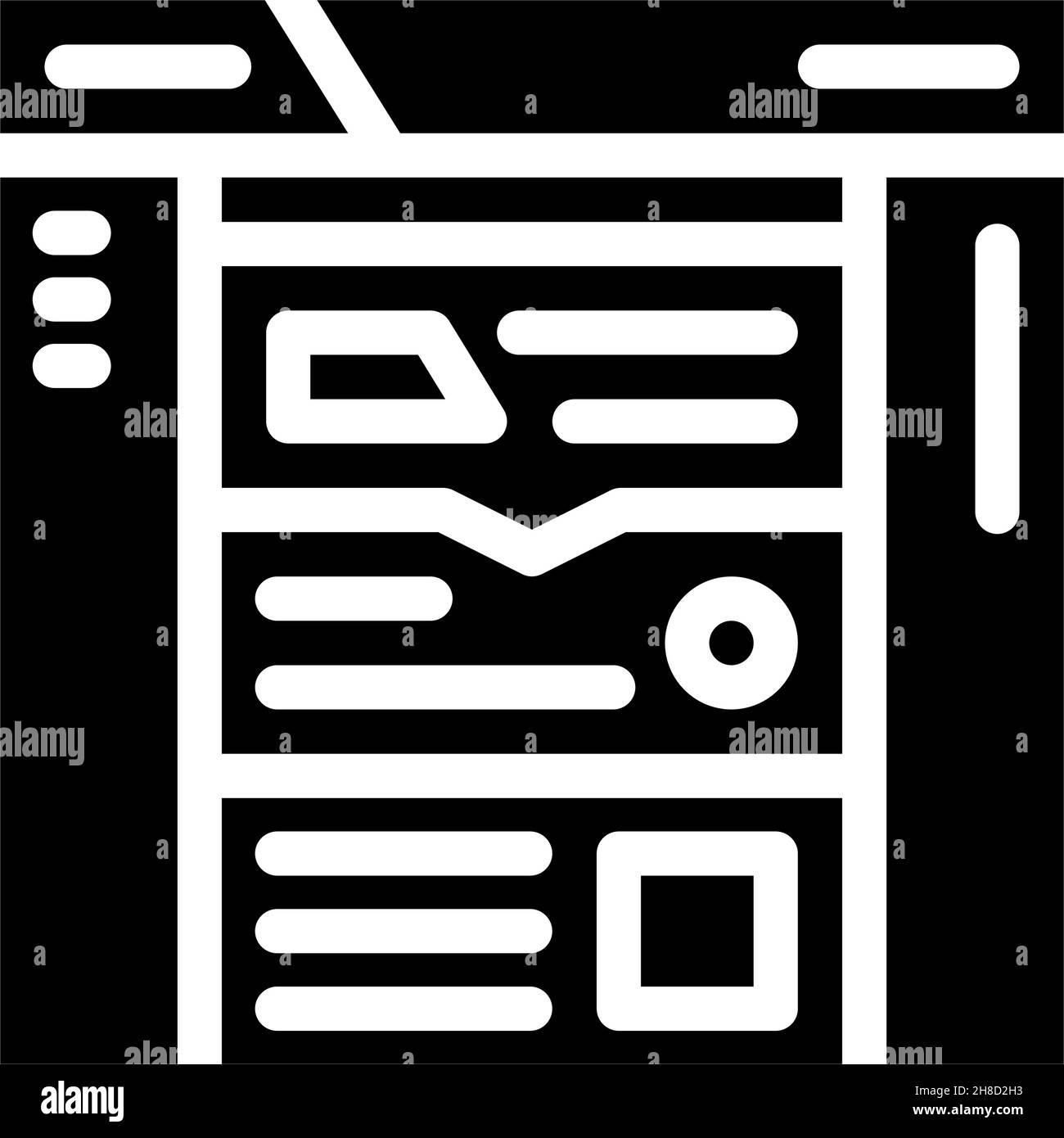 lending financial technology glyph icon vector illustration Stock ...