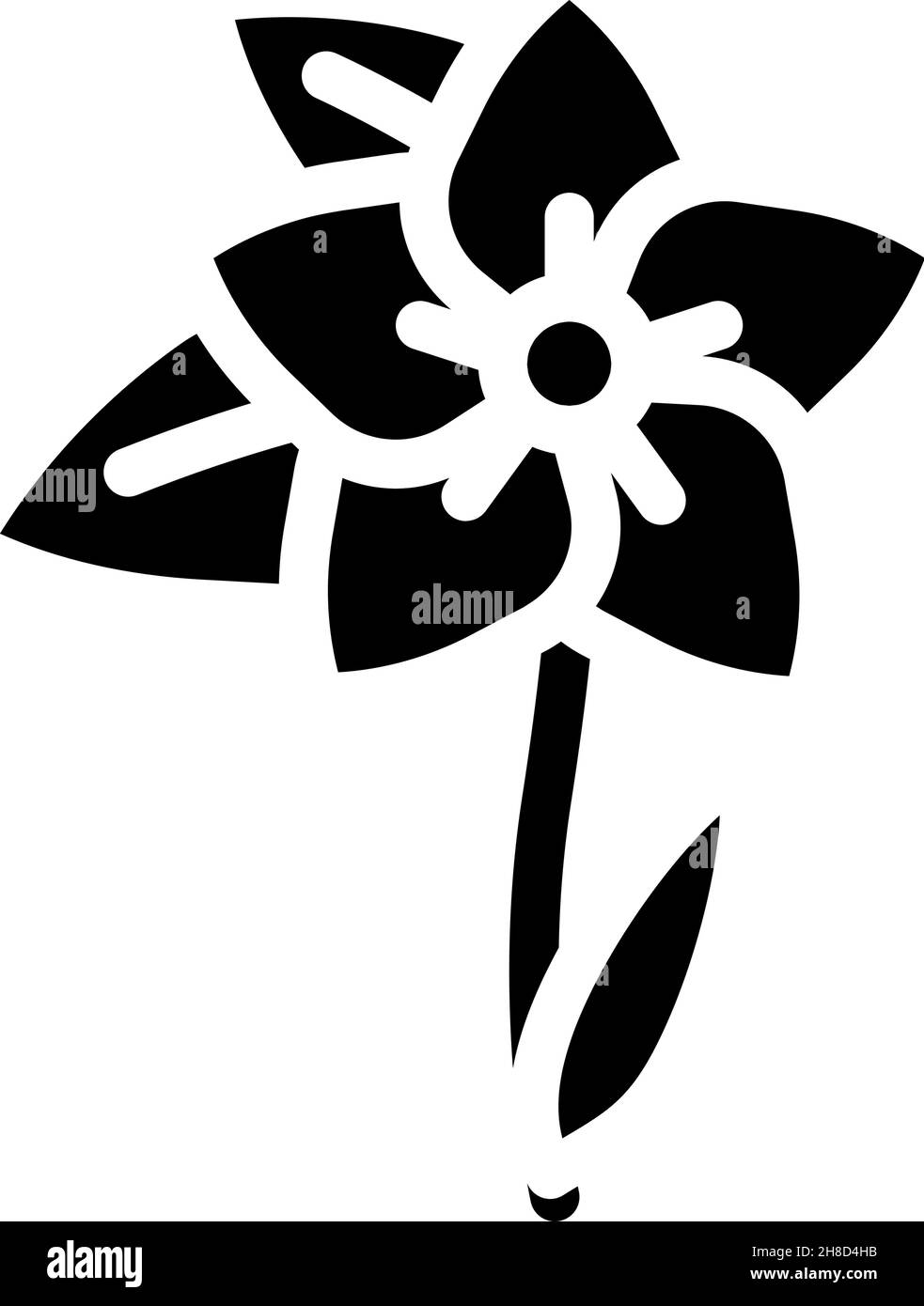 jasmine flower glyph icon vector illustration Stock Vector Image & Art ...