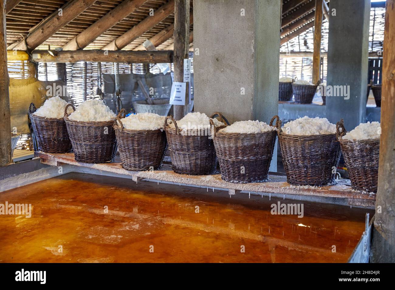 Baskets of salt at Læsø Saltworks (Danish: Læsø Saltsyderi); Læsø ...