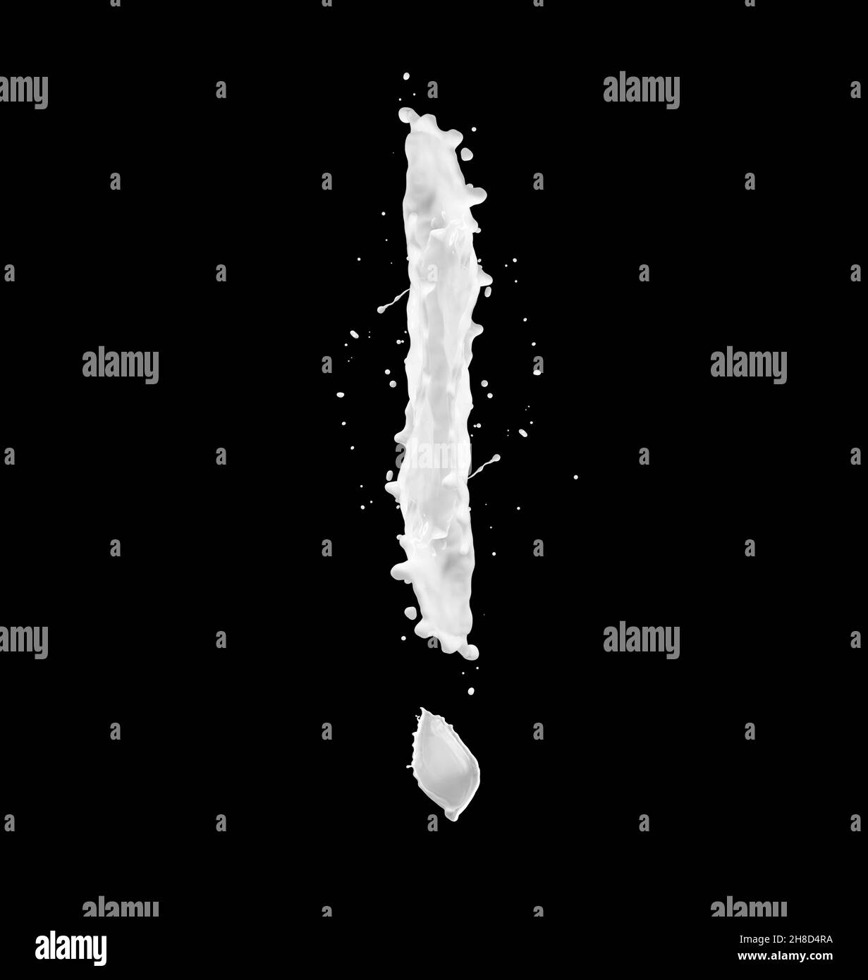 Letter made of milk splash, isolated on black background Stock Photo ...