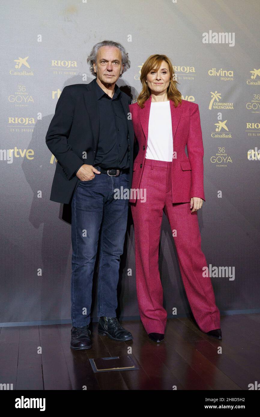 Natalie Poza and Jose Coronado attend the reading of nominees from the ...