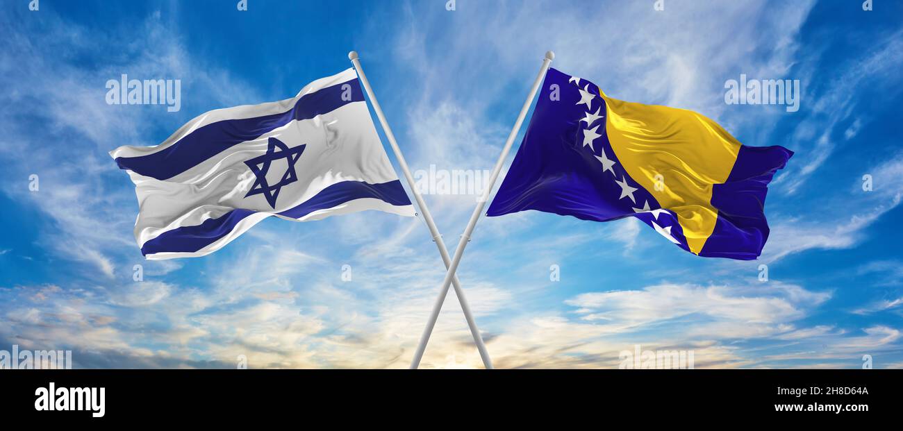 Crossed flags bosnia herzegovina hi-res stock photography and images ...