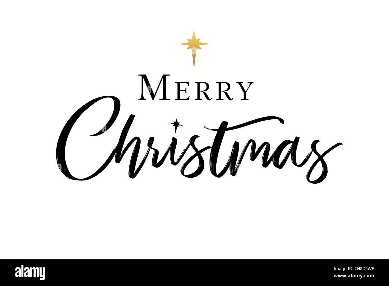 Merry Christmas elegant calligraphy lettering. Christian typography ...