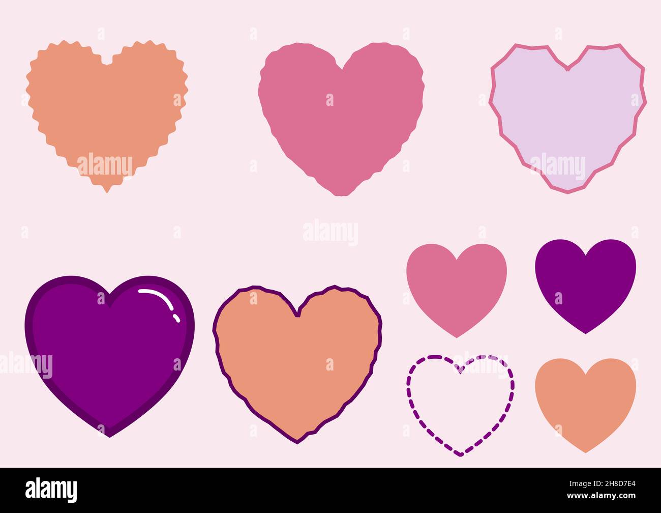 Pink heart drawing hi-res stock photography and images - Alamy