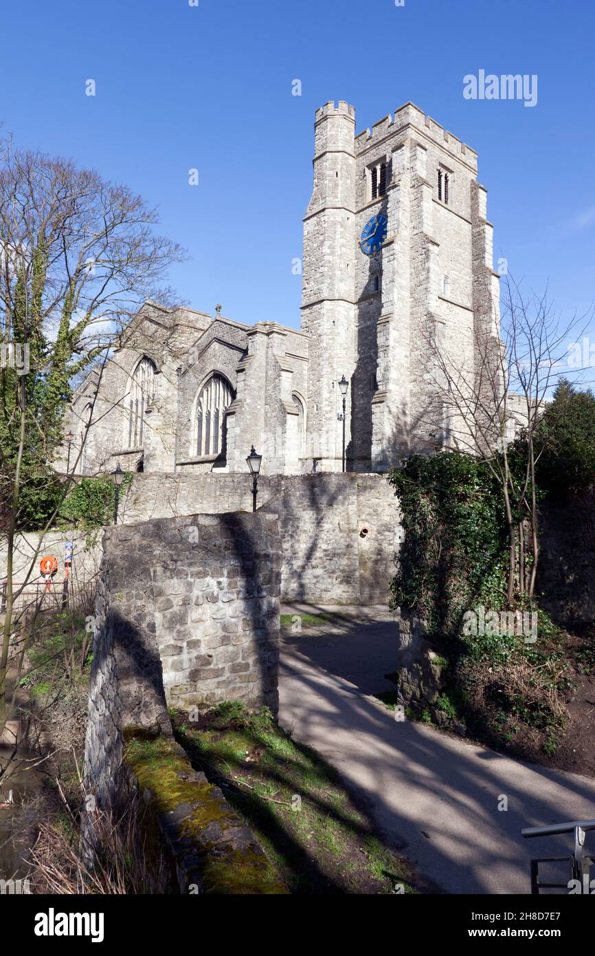 View of All Saints Church, Maidstone, Kent Stock Photo - Alamy