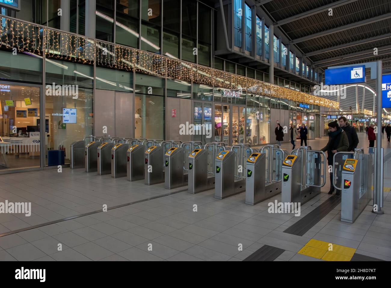 Check In Check Out Gates At The Central Train Station At Utrecht The ...