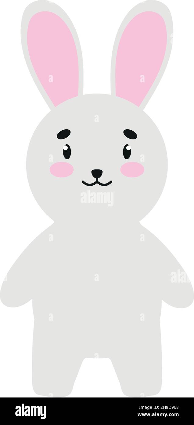 cute rabbit icon on white background Stock Vector Image & Art - Alamy