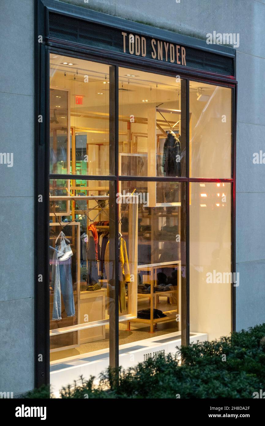 Todd Snyder Store in the Channel Gardens Shopping Plaza, Rockefeller ...