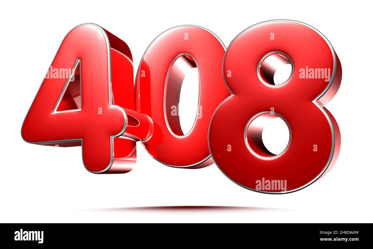 3d number 408 hi-res stock photography and images - Alamy
