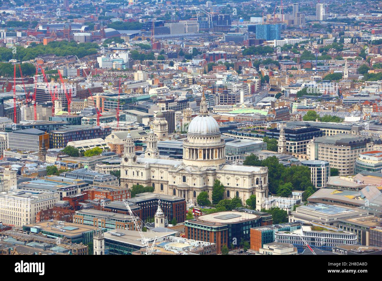 London City aerial view with St. Paul's Cathedral Stock Photo - Alamy