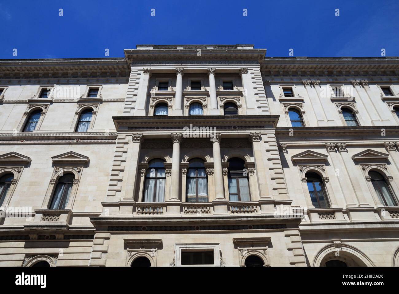 Her Majesty's Treasury. London landmark, UK - The Exchequer, also known ...