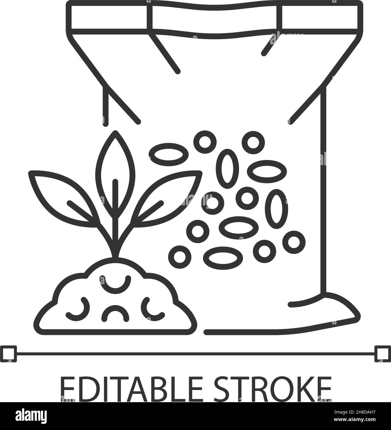 Granular fertilizer linear icon Stock Vector Image & Art - Alamy