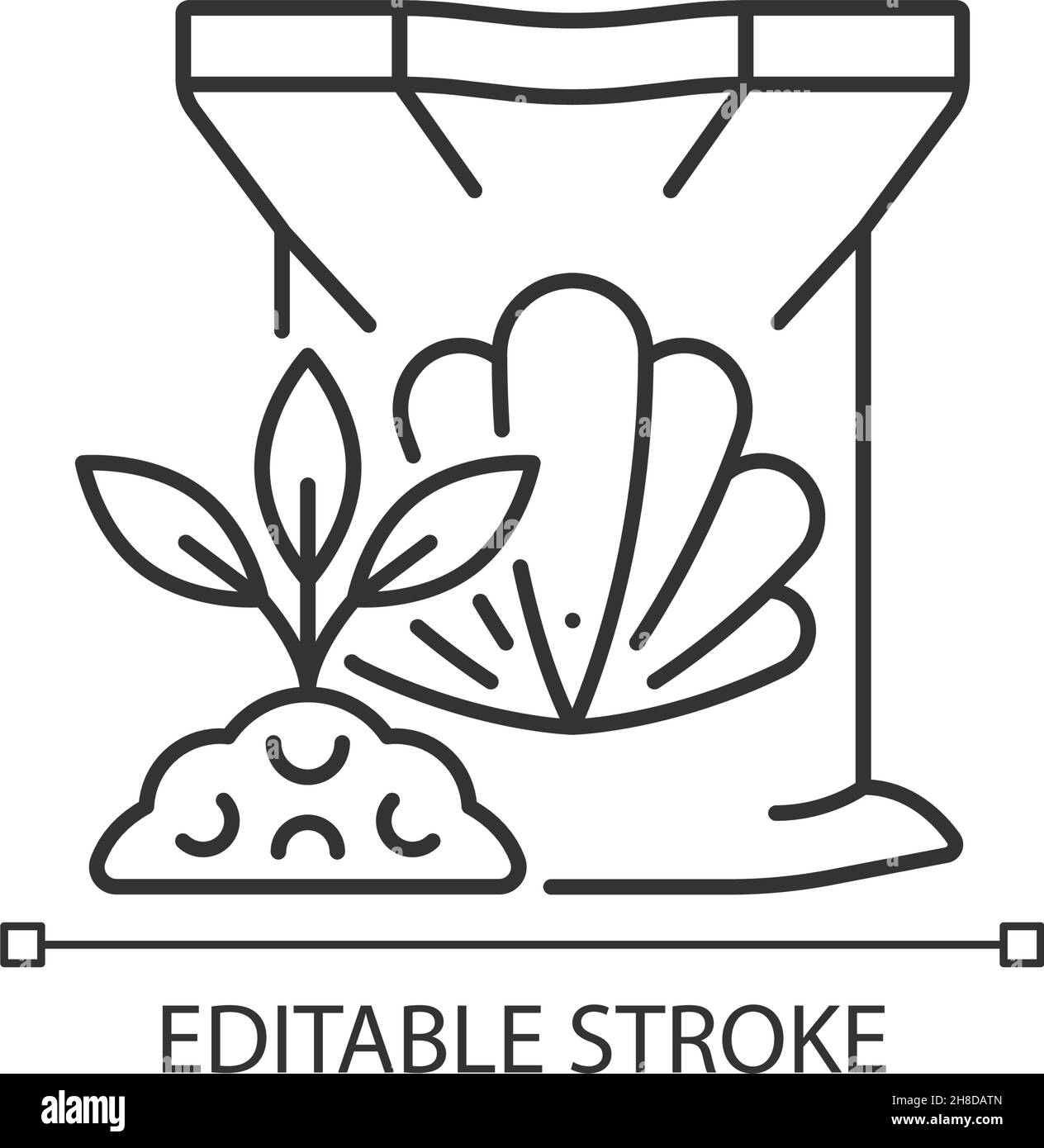 Shellfish fertilizer linear icon Stock Vector Image & Art - Alamy