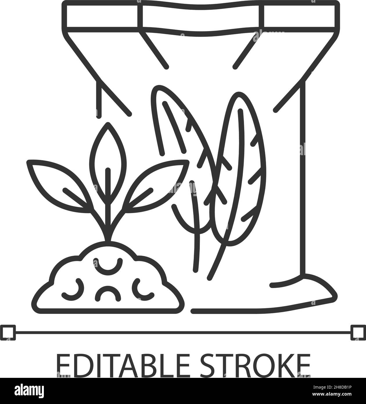 Feather meal linear icon Stock Vector Image & Art - Alamy
