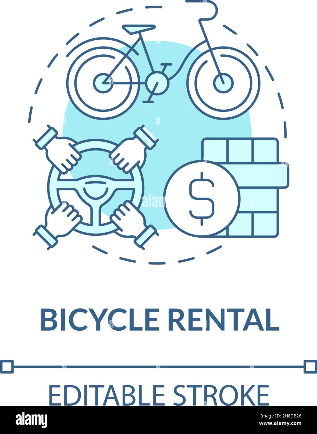 Bicycle hire sign Stock Vector Images - Alamy