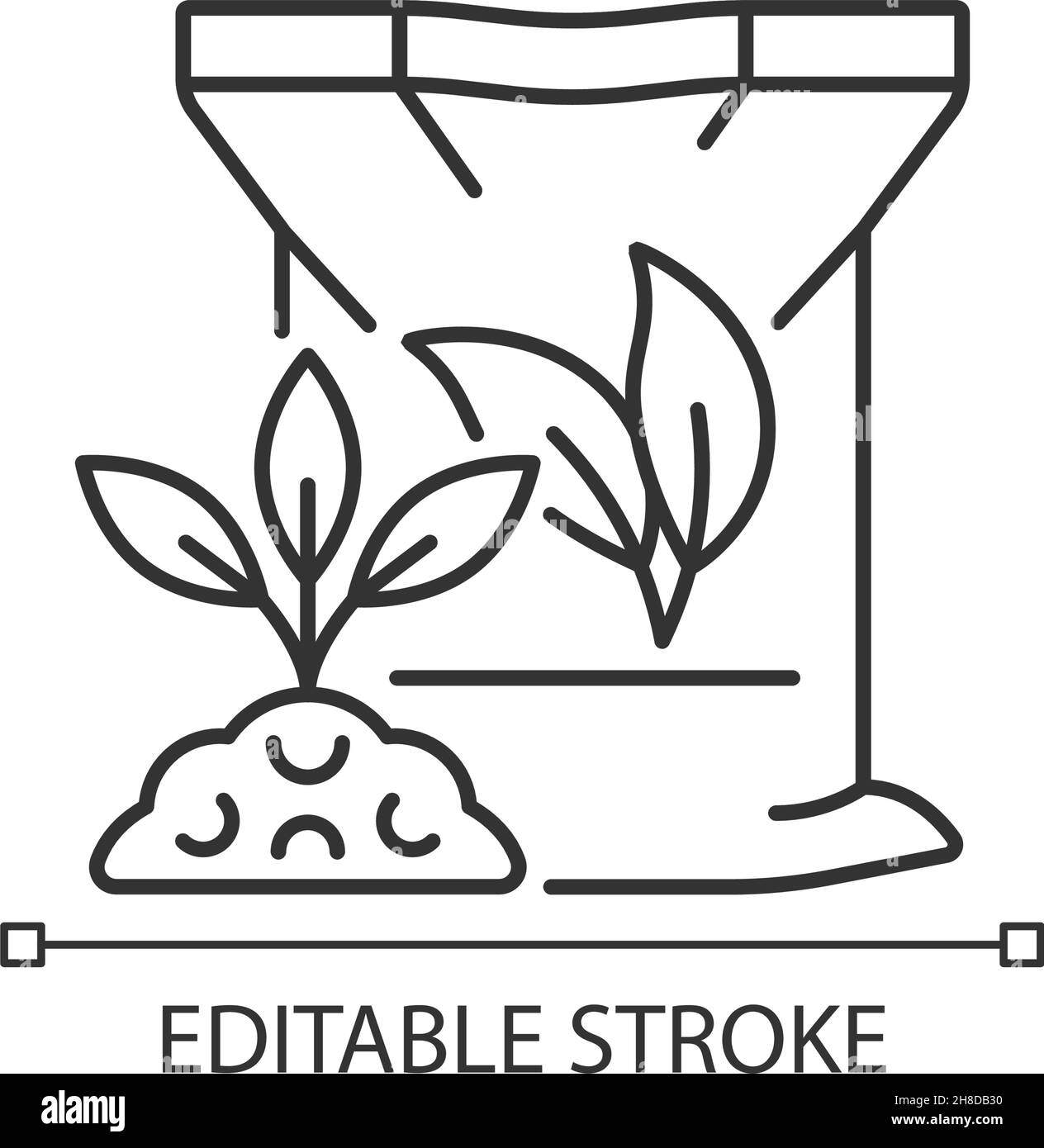 Organic fertilizers linear icon Stock Vector Image & Art - Alamy