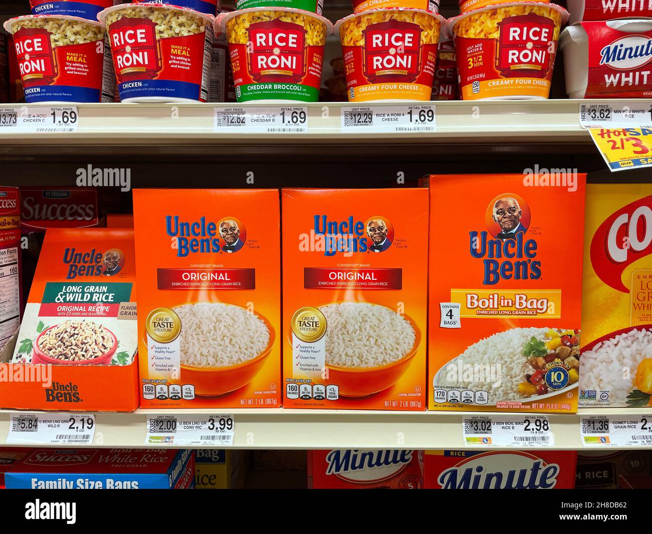 Augusta, Ga USA - 06 25 21: Uncle Ben portrait on Uncle Bens rice ...