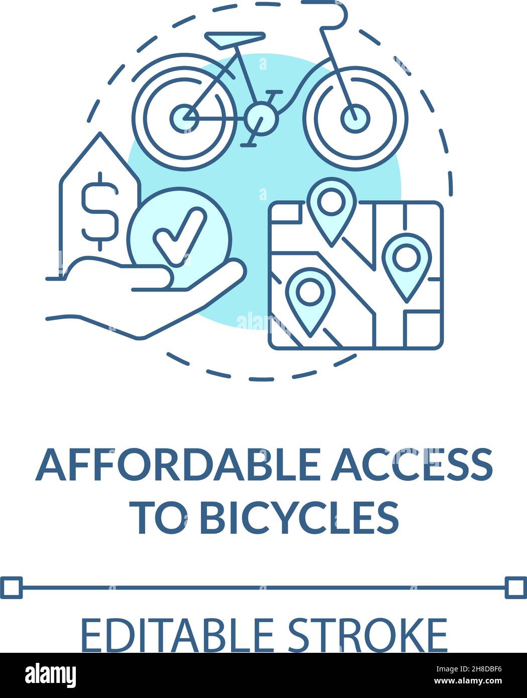 Public sharing bicycles Stock Vector Images - Alamy