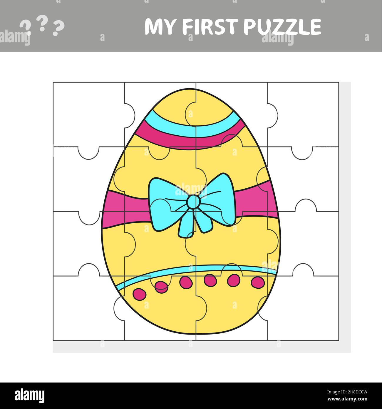 Vector illustration kids celebrating easter hi-res stock photography ...