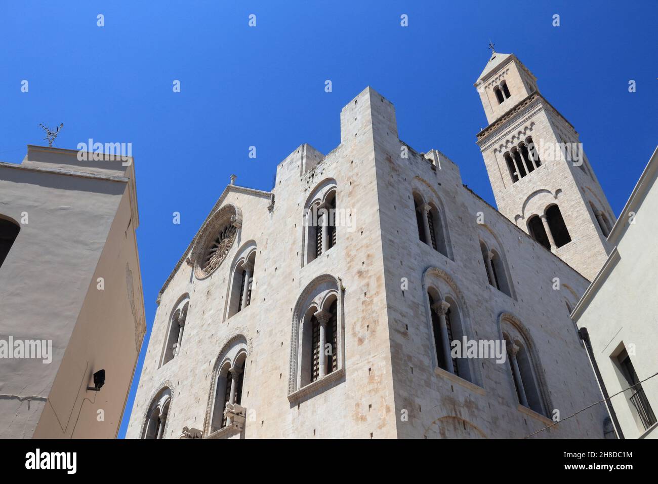 Bari, Italy - the Cathedral of St Sabinus. Old town church Stock Photo ...