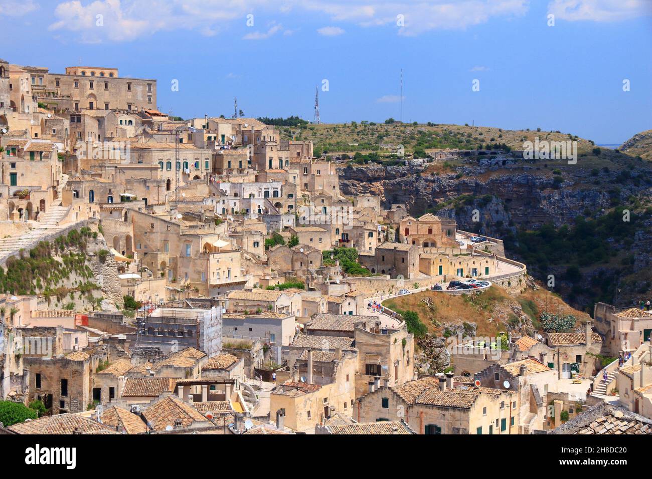 Matera town, Italy - Sassi districts. Ancient town in Basilicata region ...
