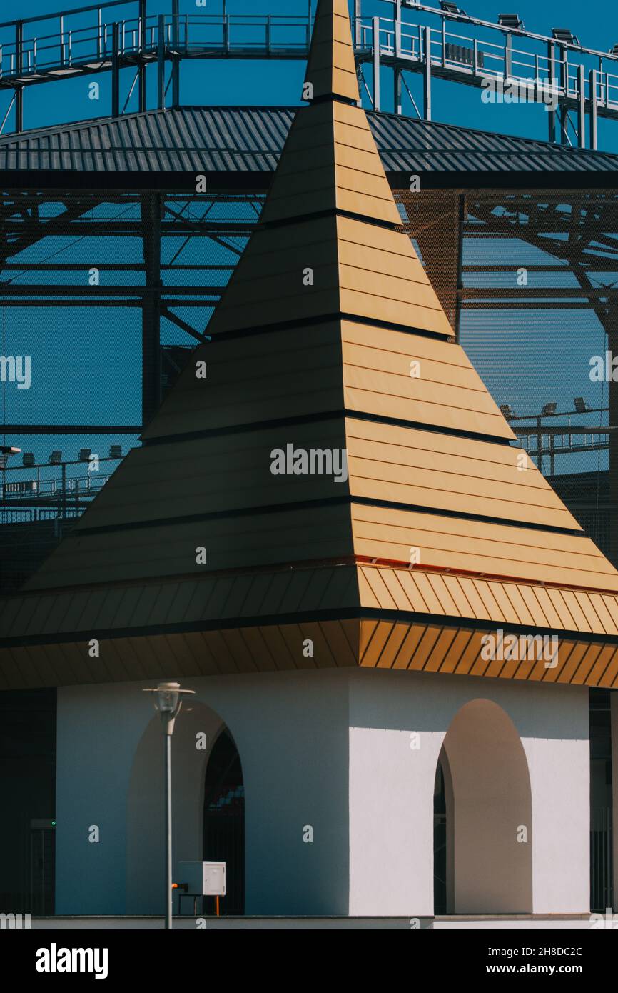 SFANTU GHEORGHE, ROMANIA - Sep 23, 2021: The new stadium Sepsi Osk ...