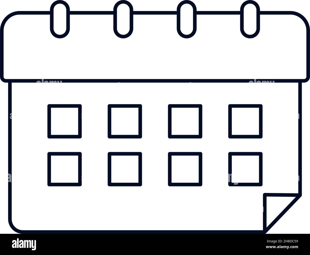 calendar planner on white background Stock Vector Image & Art - Alamy