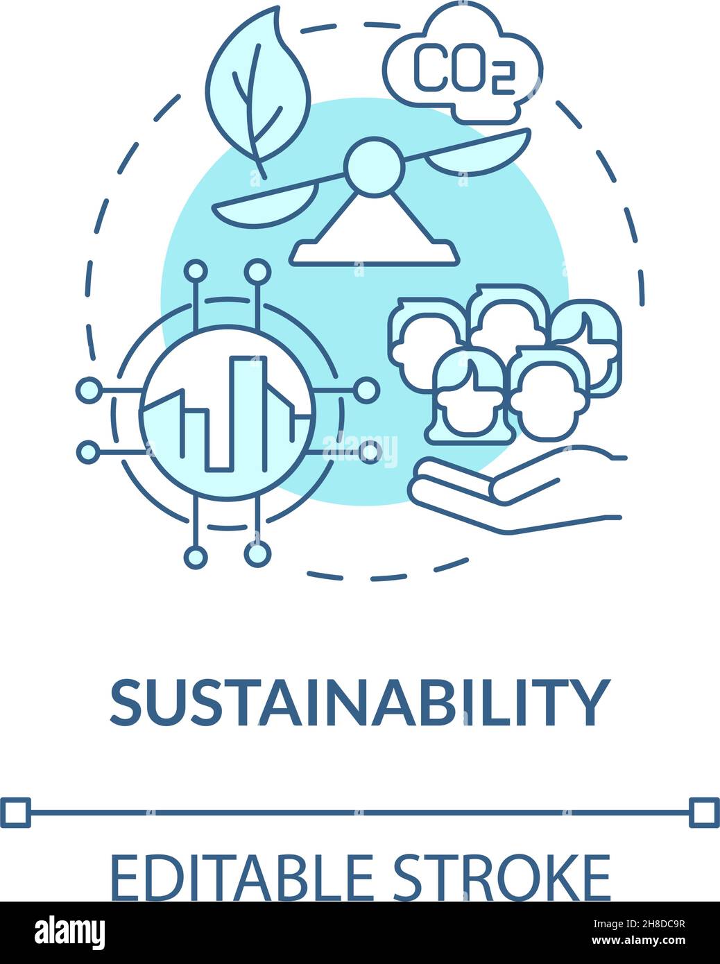 Sustainability blue concept icon Stock Vector Image & Art - Alamy