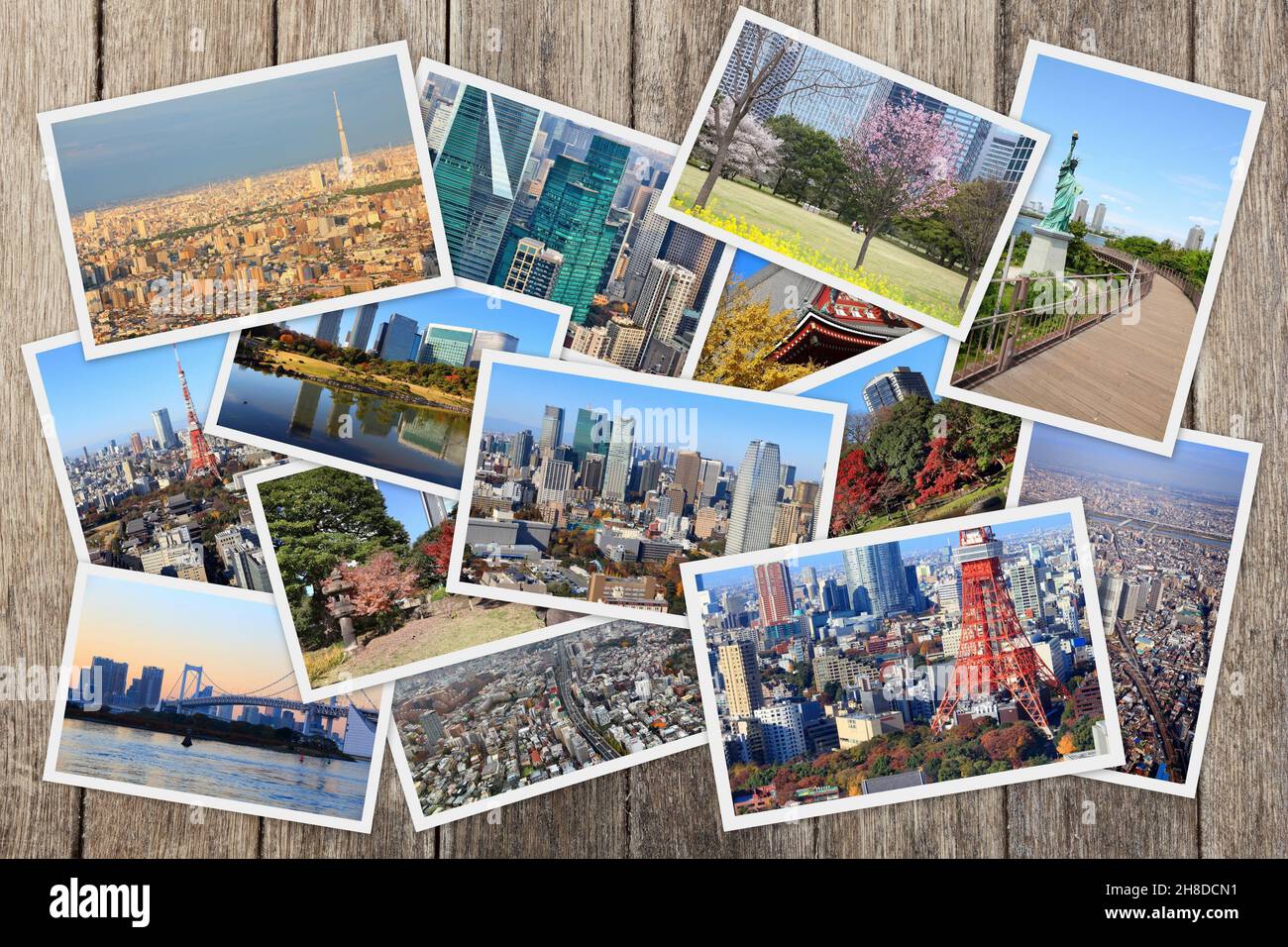 Tokyo photo collage - Japan city places collection Stock Photo - Alamy