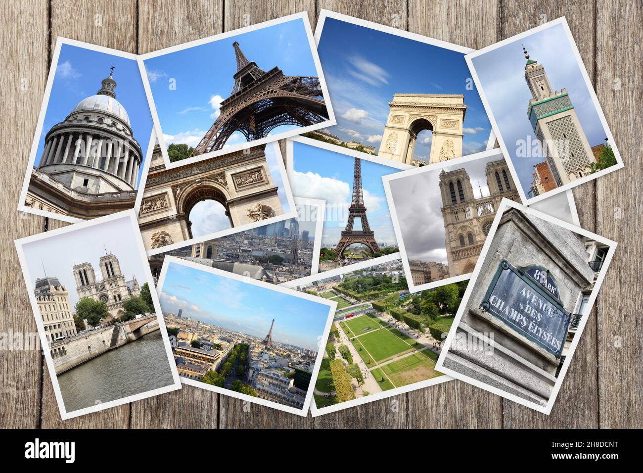 Paris photos collage - France capital city landmark postcard collection ...