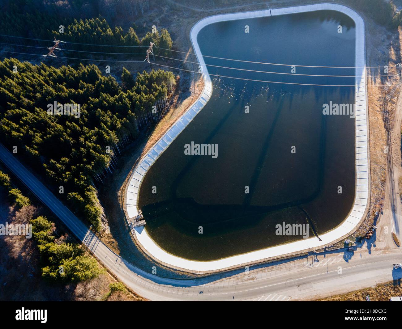 Aerial Autumn view of Petrohan Pass, Balkan Mountains, Bulgaria Stock ...