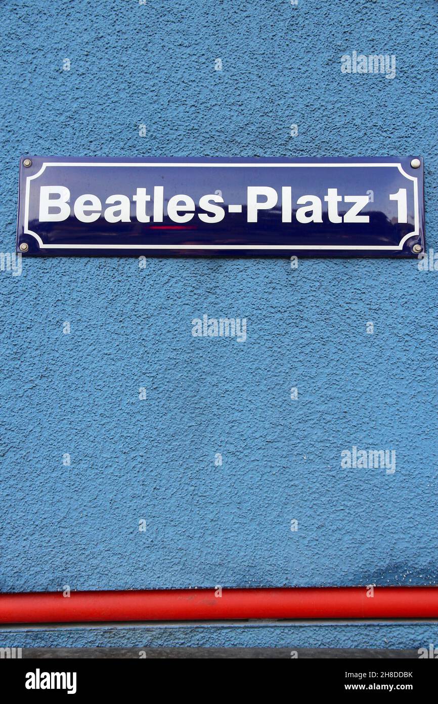 Hamburg, Germany - Beatles Square (Beatles Platz) in St. Pauli district ...