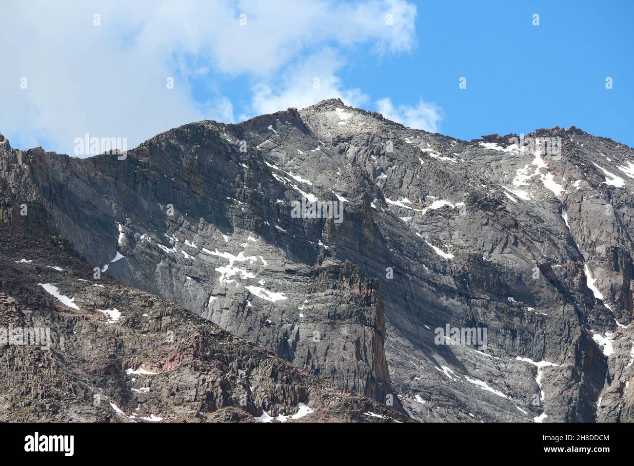Colorado nature. Rocky Mountain National Park in USA. Mount Meeker in ...