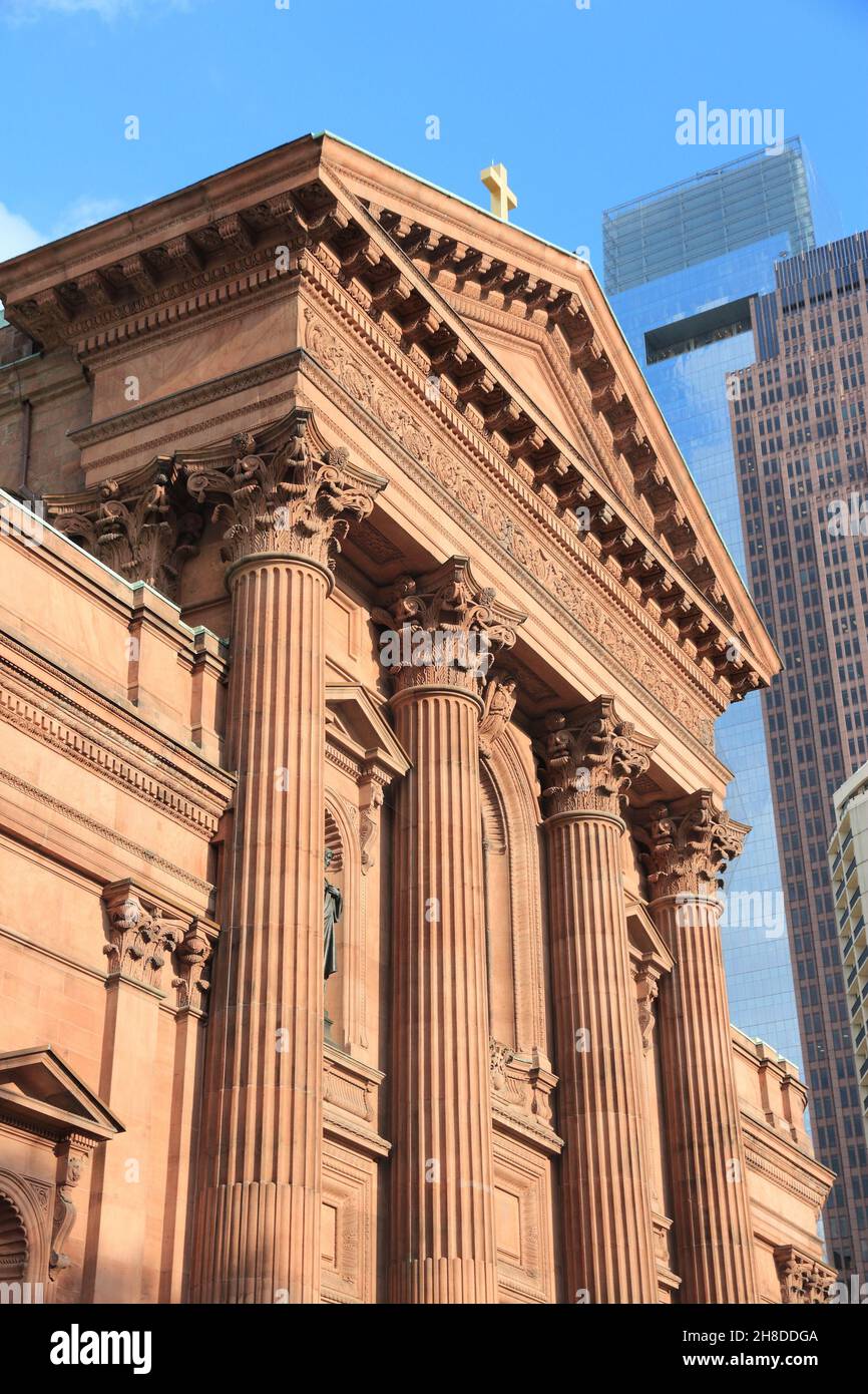 Philadelphia city, USA. Cathedral basilica of Saint Peter and Paul ...