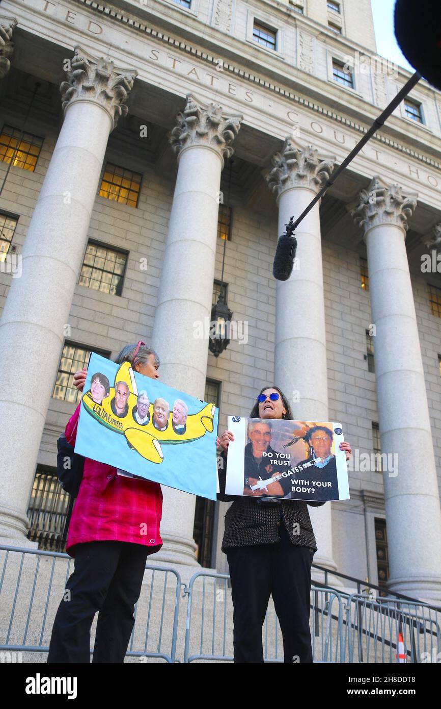 New York, USA. 29th Nov, 2021. Atmosphere on the first day of Ghislaine ...