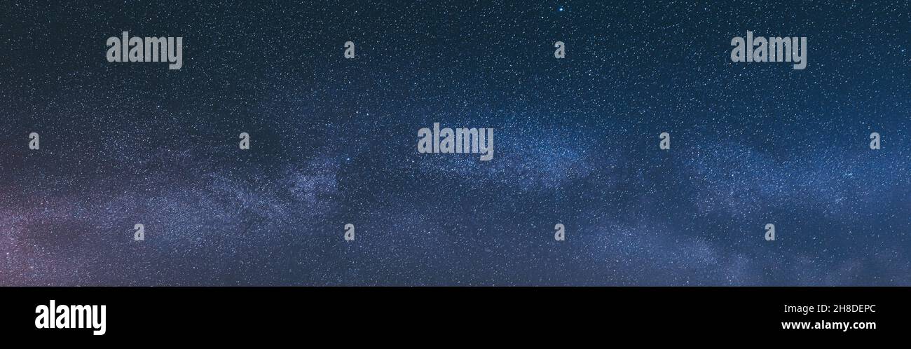 Real Colorful Night Sky Stars With Milky Way Galaxy. Natural Starry Sky ...