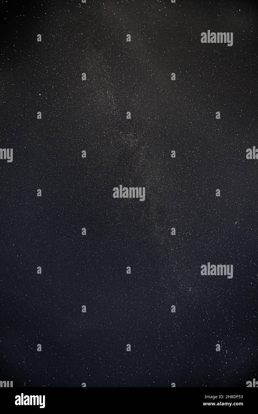 Real Night Sky Stars With Milky Way Galaxy. Natural Starry Sky Black ...