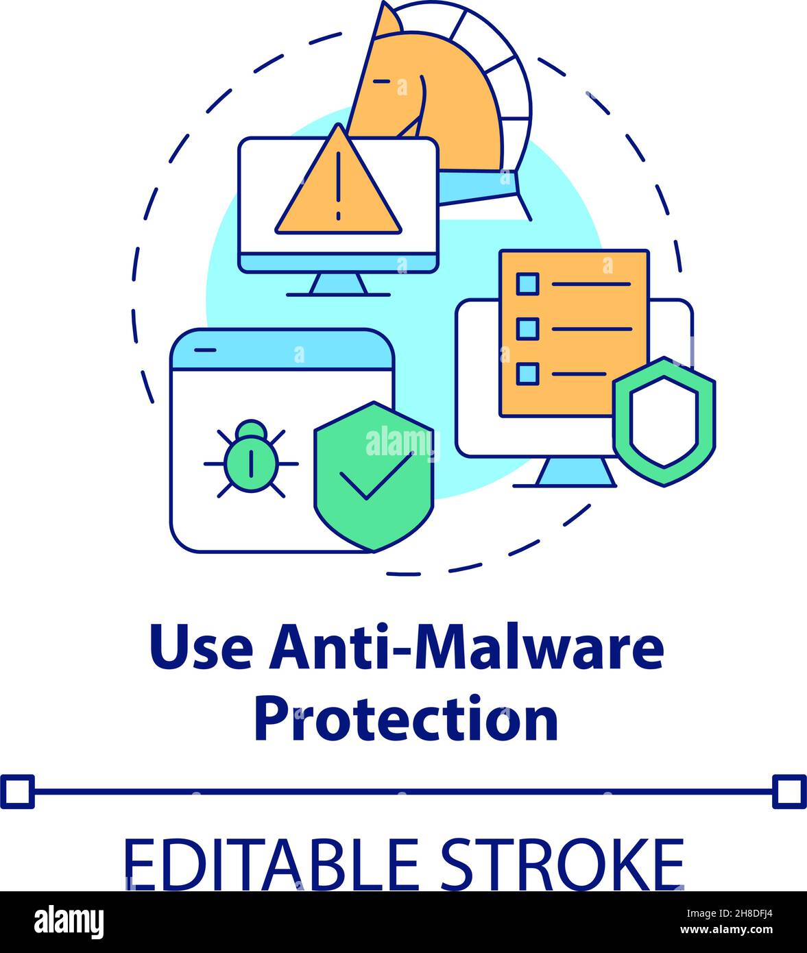 Malware defense Stock Vector Images - Alamy